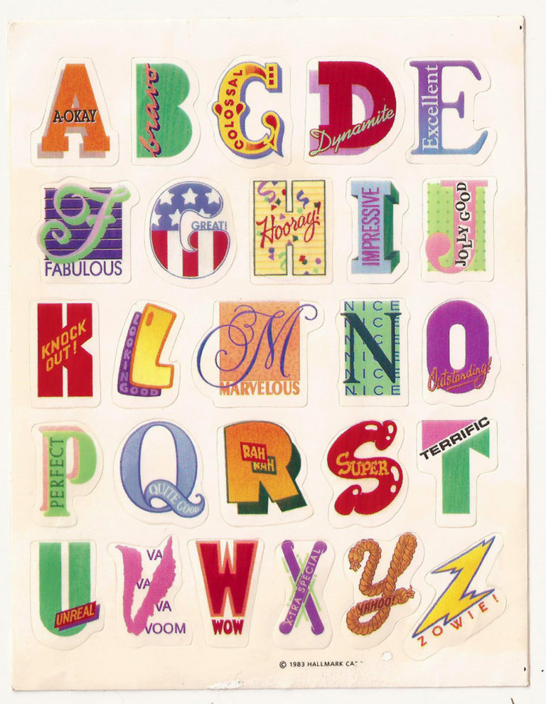 sticker-80s-letters | Batfan.com